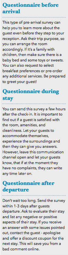 Hotel guest questionnaire - why it's important?