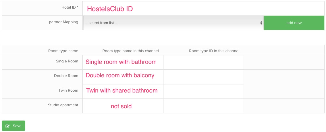 Connection to HostelsClub