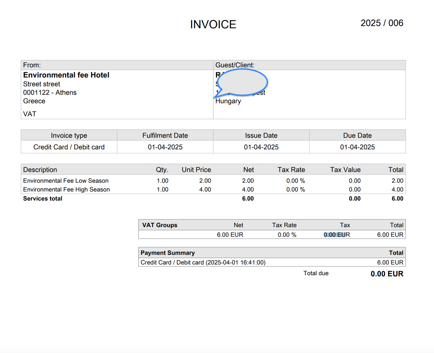 🌿 Environmental Fee (Climate Crisis Resilience Fee) – Greece