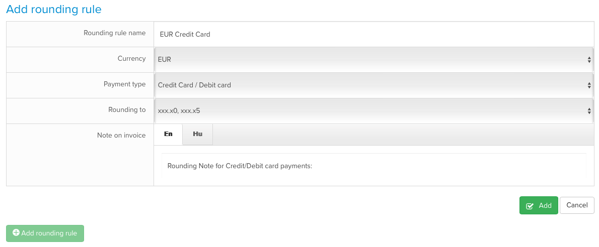 💰 Rounding Rules for Invoices & Payments