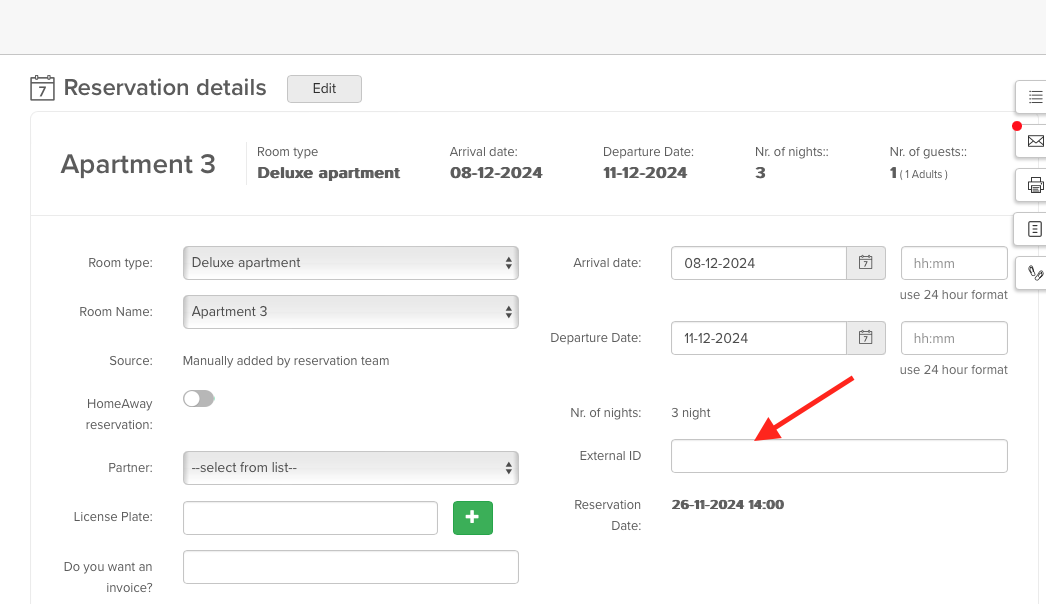 How to find the reservation ID in Booking.com's extranet