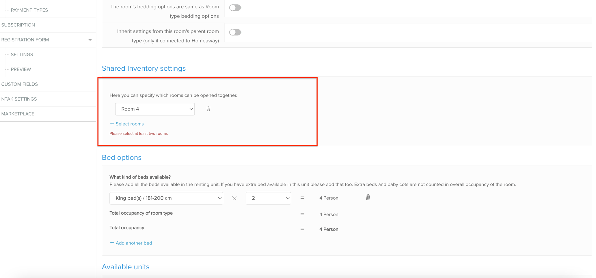 What is shared inventory and how to set it up?