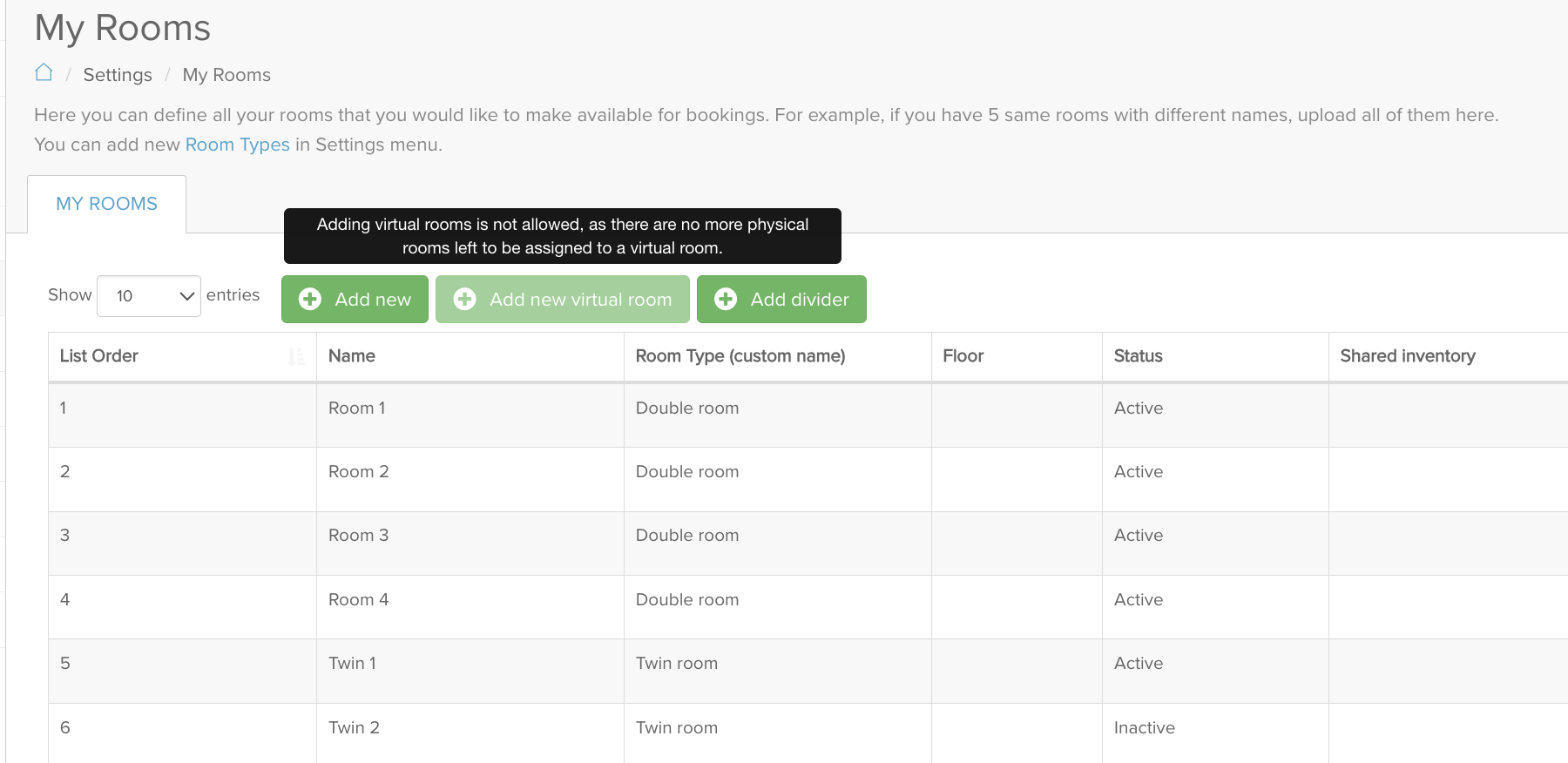 What is shared inventory and how to set it up?