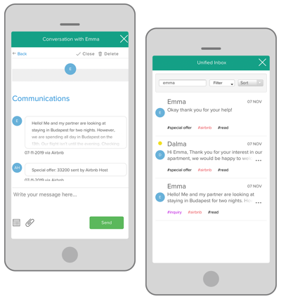 Unified Inbox for centralized Airbnb guest communication